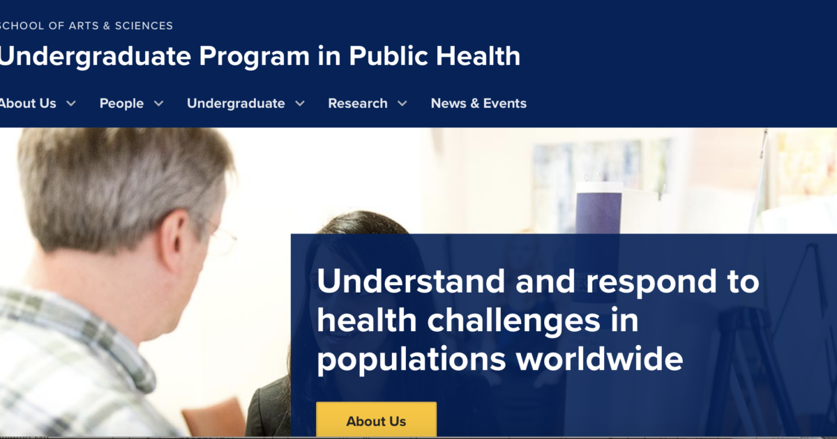 Department Spotlight: Public Health | Admissions Blog